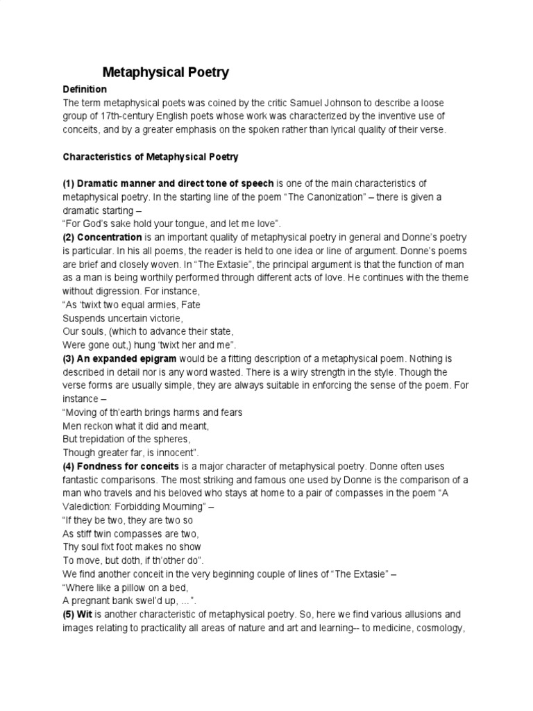 An In-Depth Exploration of Metaphysical Poetry and John Donne's ...