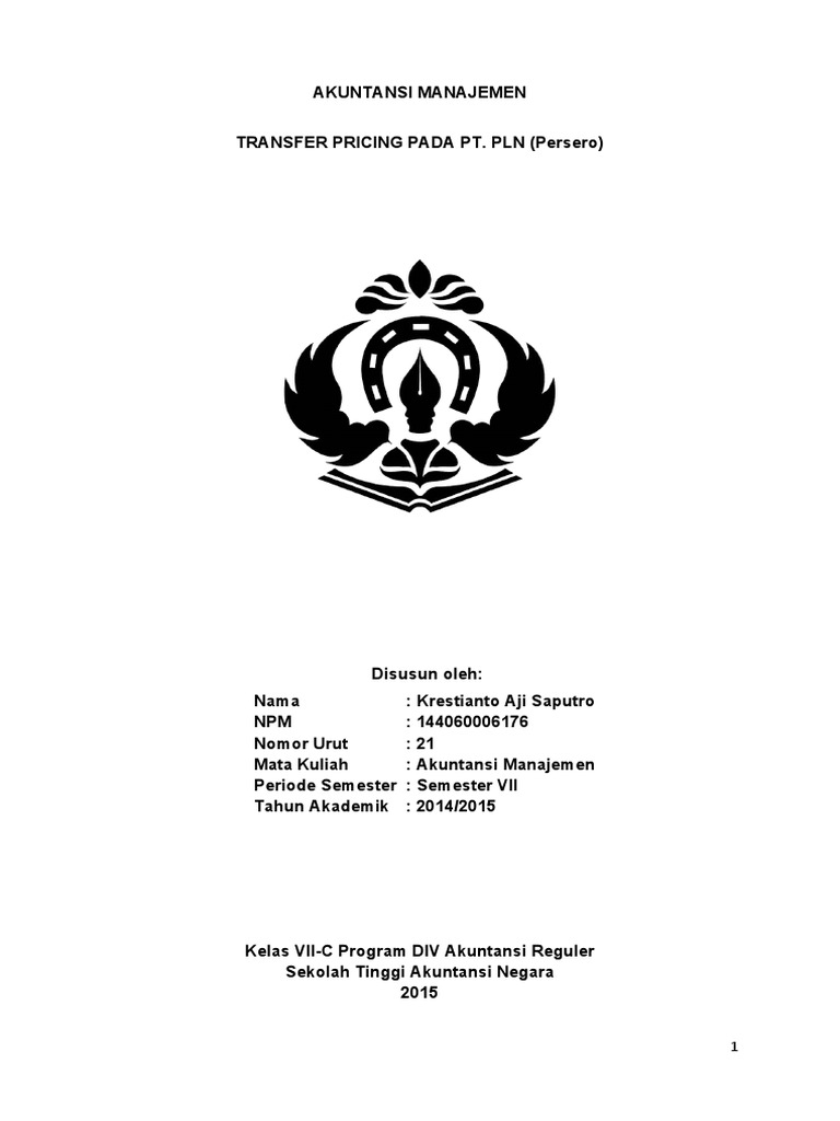 Analisis Harga Transfer di PT PLN | PDF | Bisnis | Pengelolaan Keuangan & Uang