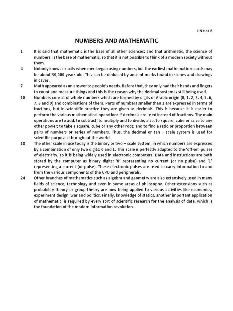 Numbers And Mathematics Pdf Numbers Decimal