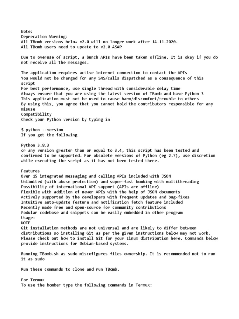 T Bomb | PDF | Python (Programming Language) | Linux