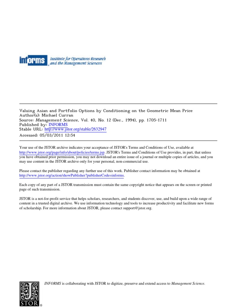 Informs: INFORMS Is Collaborating With JSTOR To Digitize, Preserve and ...