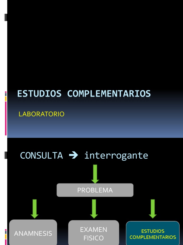 Estudios Complementarios | PDF | Sangre | Especialidades Medicas