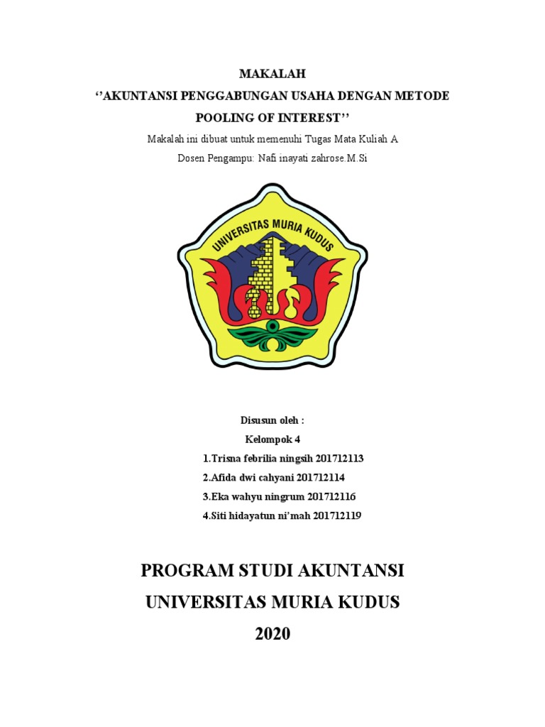 Makalah 'Akuntansi Penggabungan Usaha Dengan Metode Pooling of Interest ...