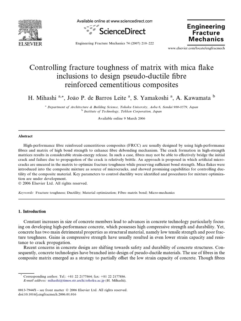 Controlling Fracture Toughness of Matrix With Mica Flake Inclusions To ...