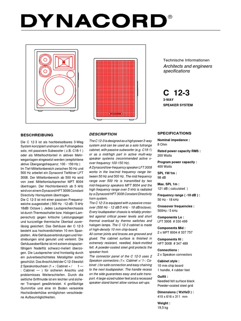 c12 3 Datasheet (De) (Eng) | PDF