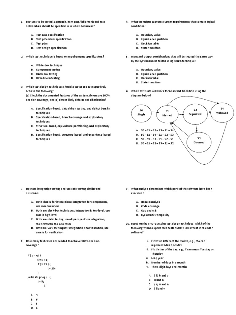 Test Design CW27 Exercices v3 | PDF | Software Testing | Data Collection