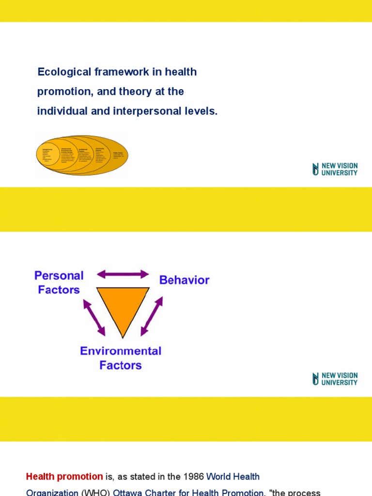 Ecological Framework in Health Promotion | PDF | Preventive Healthcare ...