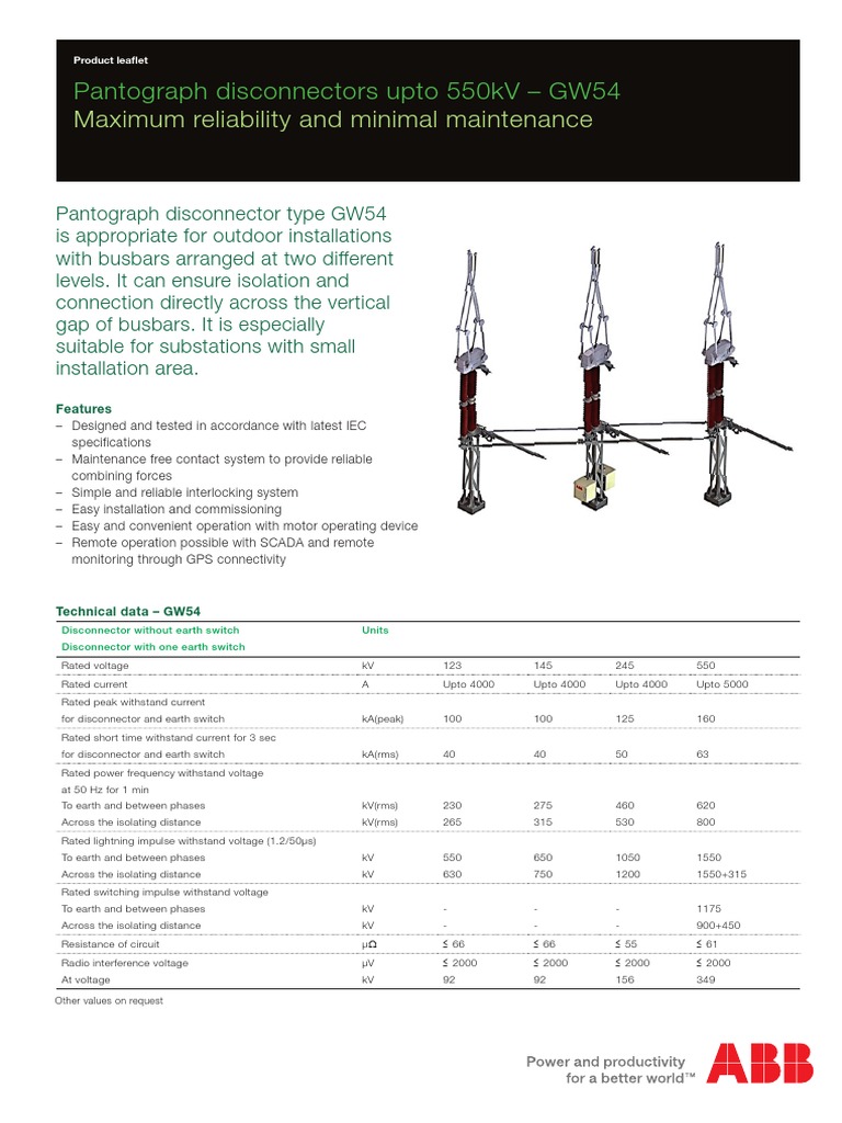 Maximum Reliability and Minimal Maintenance: Pantograph Disconnectors ...