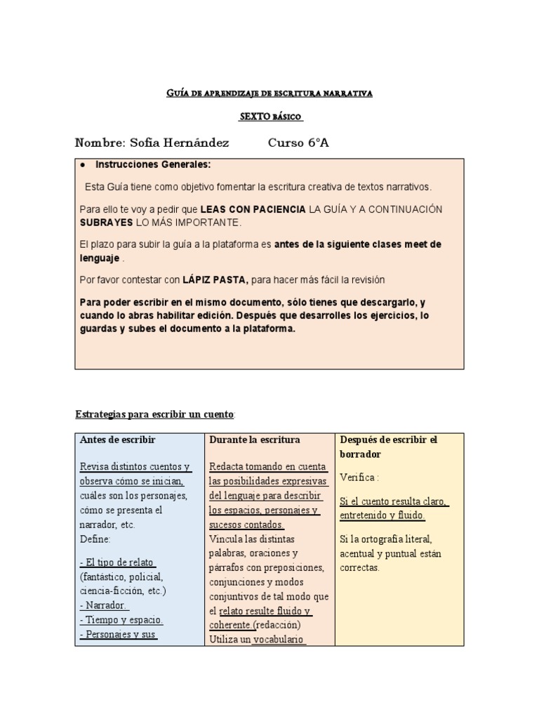 Guía para Escribir Narrativas Creativas | PDF | Cuentos | Narrativa