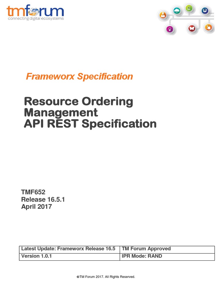 TMF652 Resource Ordering Management API REST Specification R16.5.1 ...