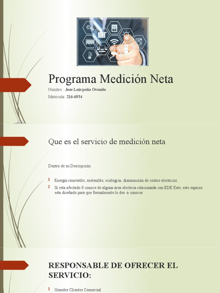 Programa Medición Neta | PDF | Energía y recursos | Energía (general)