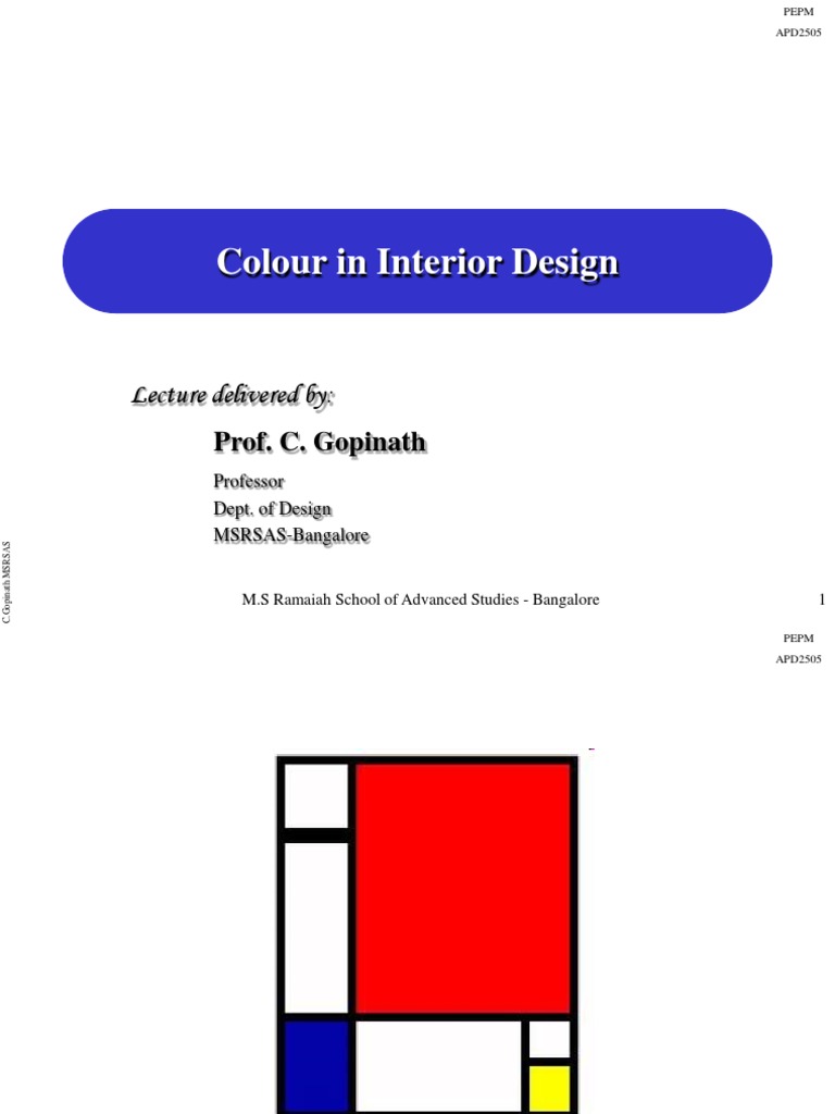 Colour Theory in Interior Design | PDF | Color | Senses