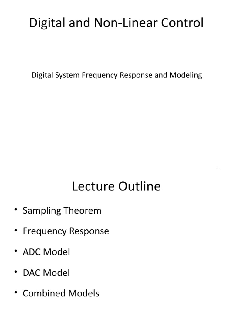 Digital Control System Modelling | PDF | Sampling (Signal Processing ...
