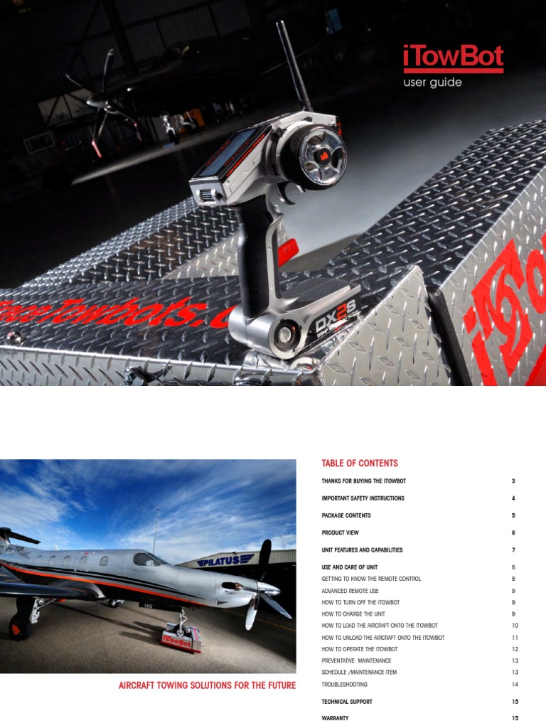 Guide to Using the iTowBot Aircraft Towing Machine | PDF | Battery ...