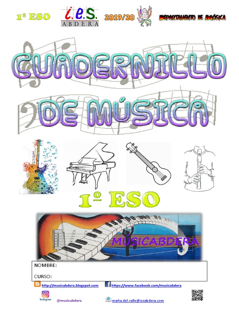 Teoría Musical para 1º ESO Bilingüe | PDF | Escala (música) | Sonido