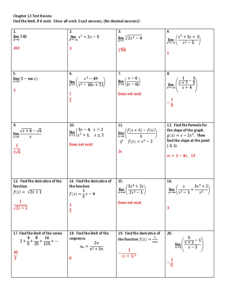 Chapter 12 Test Review Answers | PDF | Teaching Methods & Materials