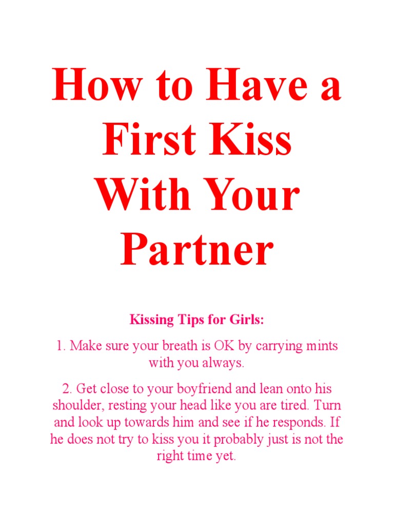 How To Have A First Kiss With Your Partner | PDF | Body Language | Shyness