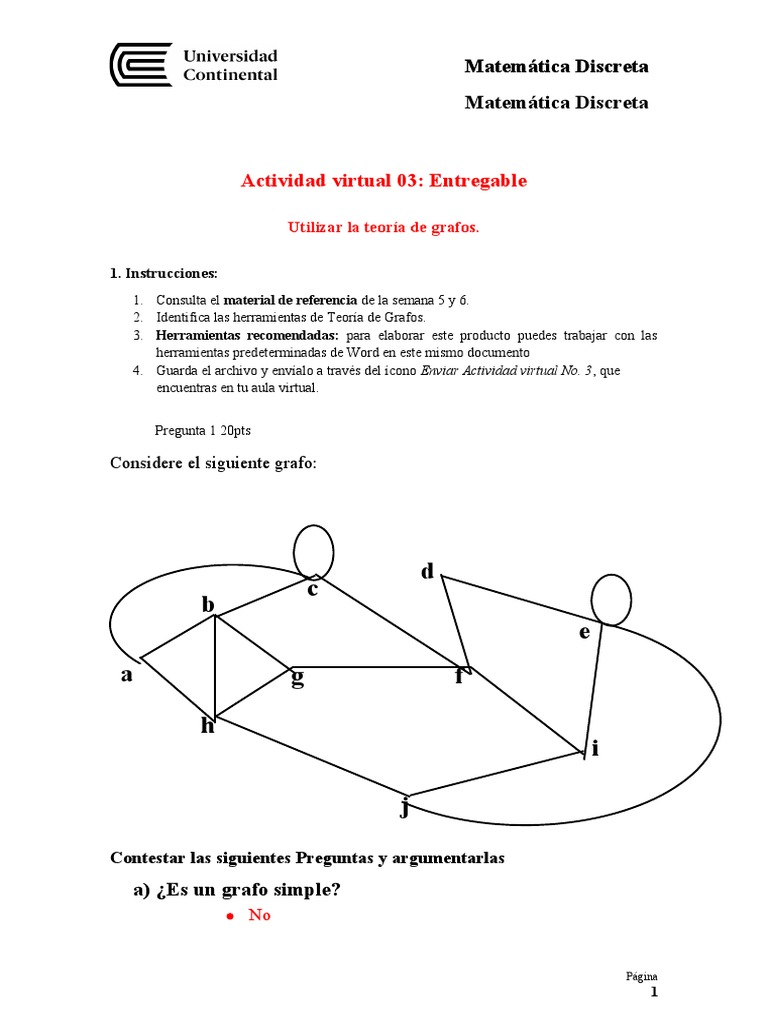 Examen Grafos | PDF | Teoría de grafos | Matemáticas discretas