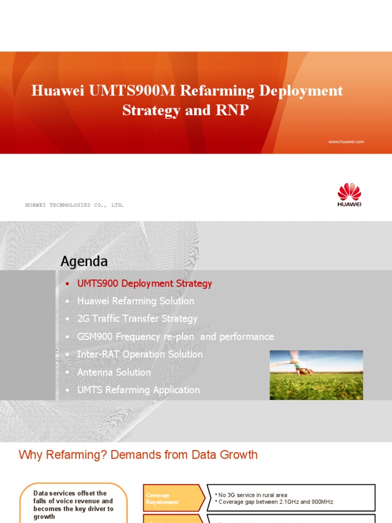 Huawei UMTS900M Refarming Deployment Strategy and RNP: Huawei ...