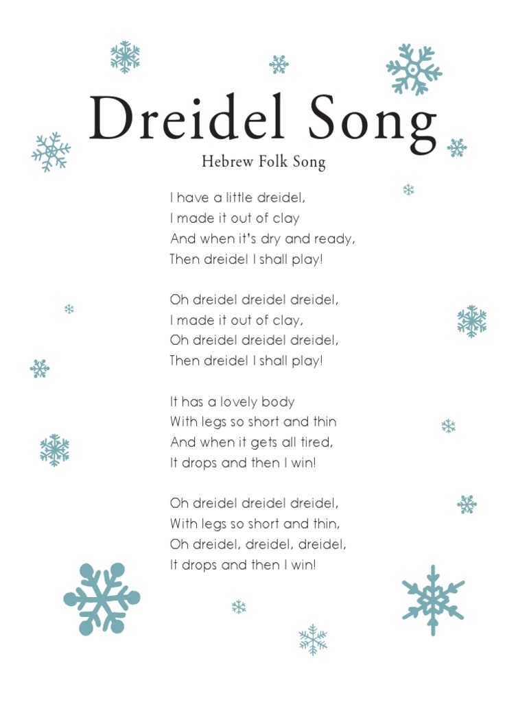 Dreidel Song Lyric Sheet | PDF