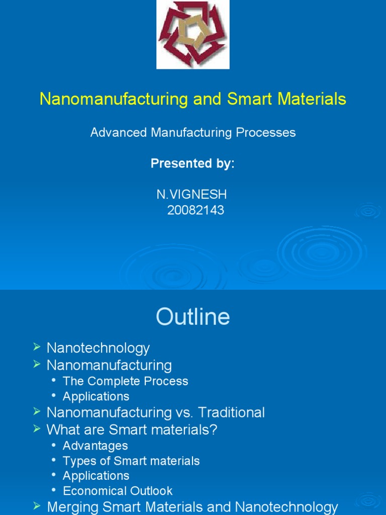 Nanomanufacturing and Smart Materials: Advanced Manufacturing Processes | PDF | Nanotechnology ...
