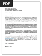 Application Letter (Tagalog) | PDF