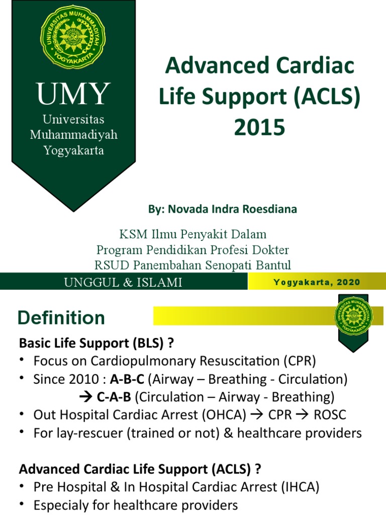 Novada ACLS AHA 2015 | PDF | Cardiac Arrest | Cardiopulmonary Resuscitation