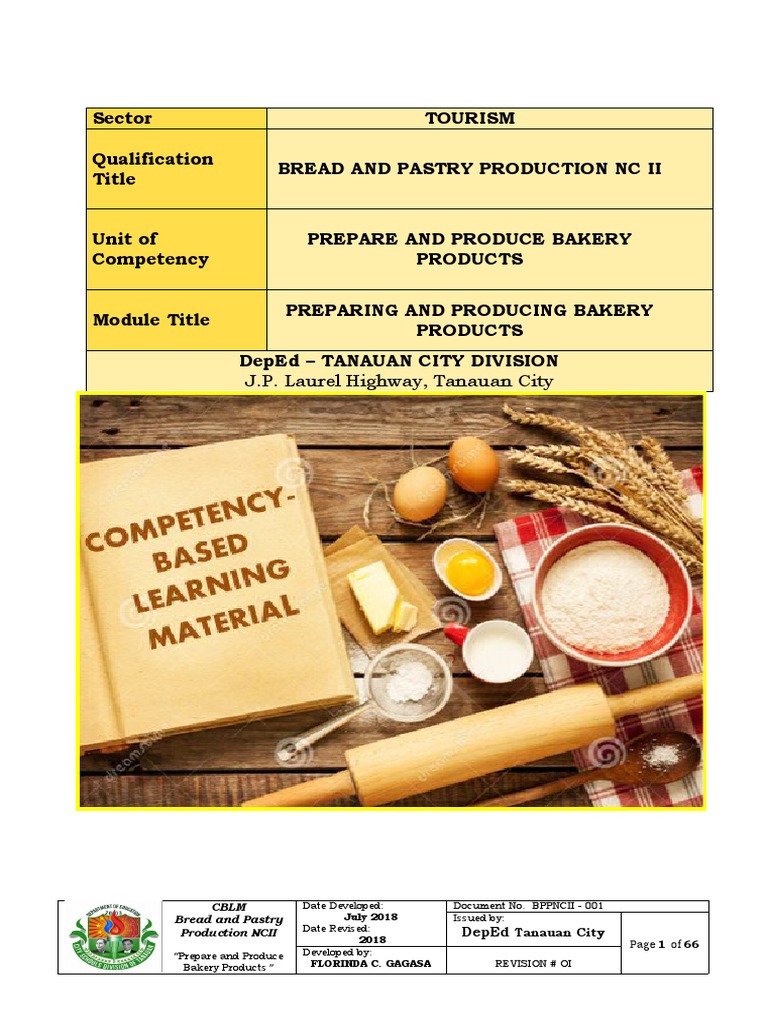 Final CBLM On Bread and Pastry Production | PDF | Dough | Icing (Food)