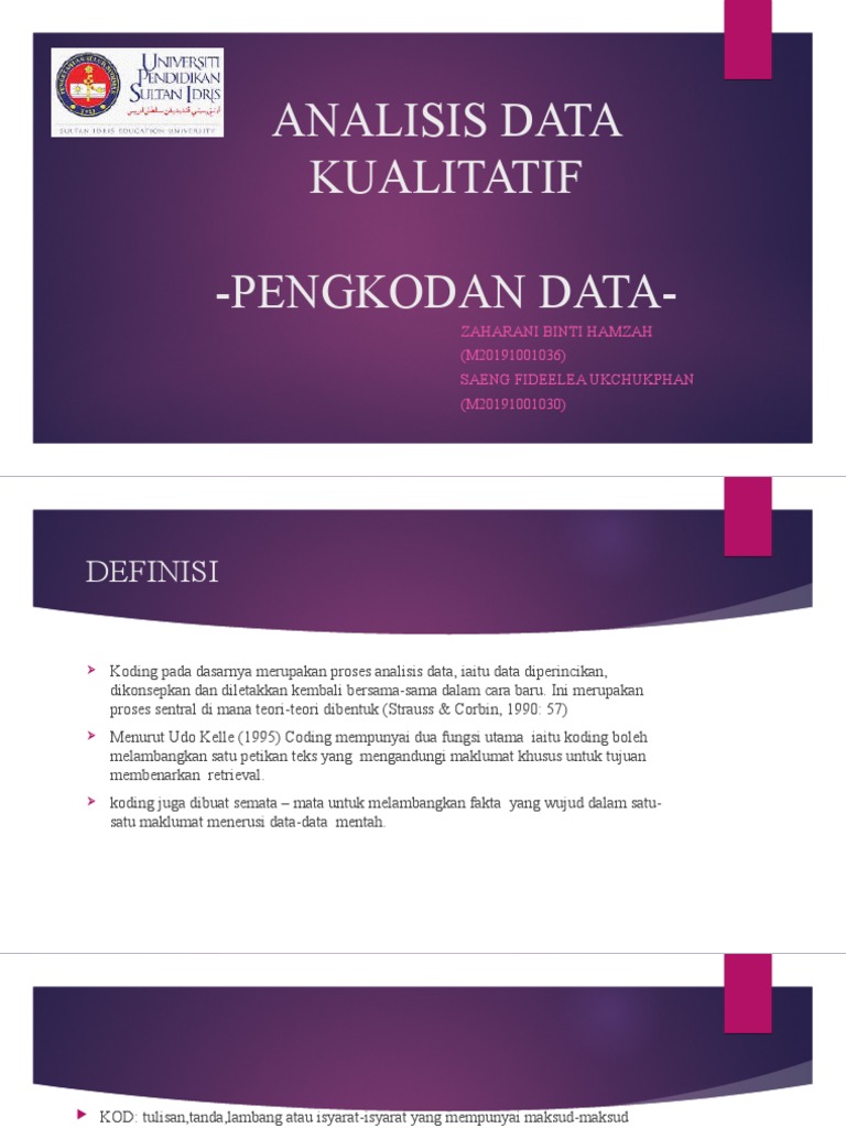 Nota Pengekodan Data | PDF
