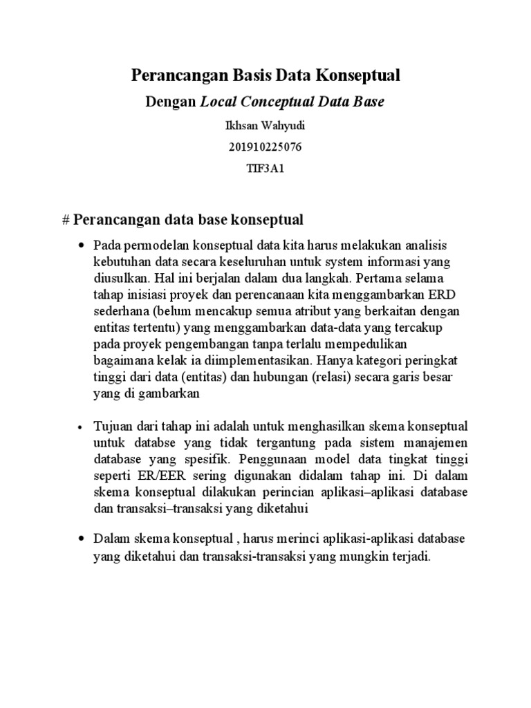 Perancangan Database Konseptual | PDF