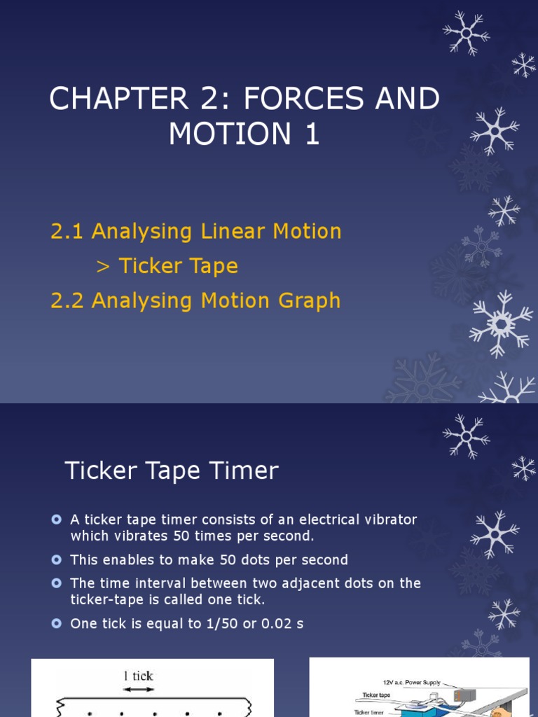 2.1 2.2 Analysing Ticker Tape and Motion Graph | PDF