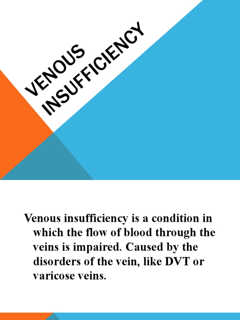 Venous Insufficiency | PDF | Cooking, Food & Wine | Science & Mathematics