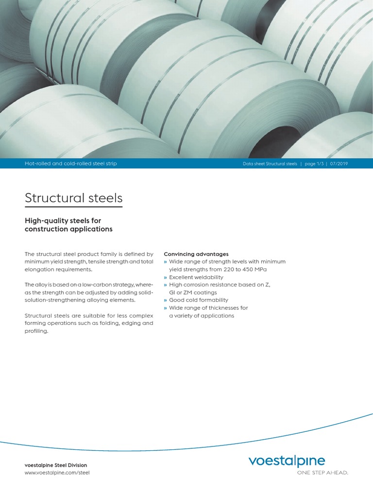 Structural Steel Data Sheet | PDF | Structural Steel | Sheet Metal