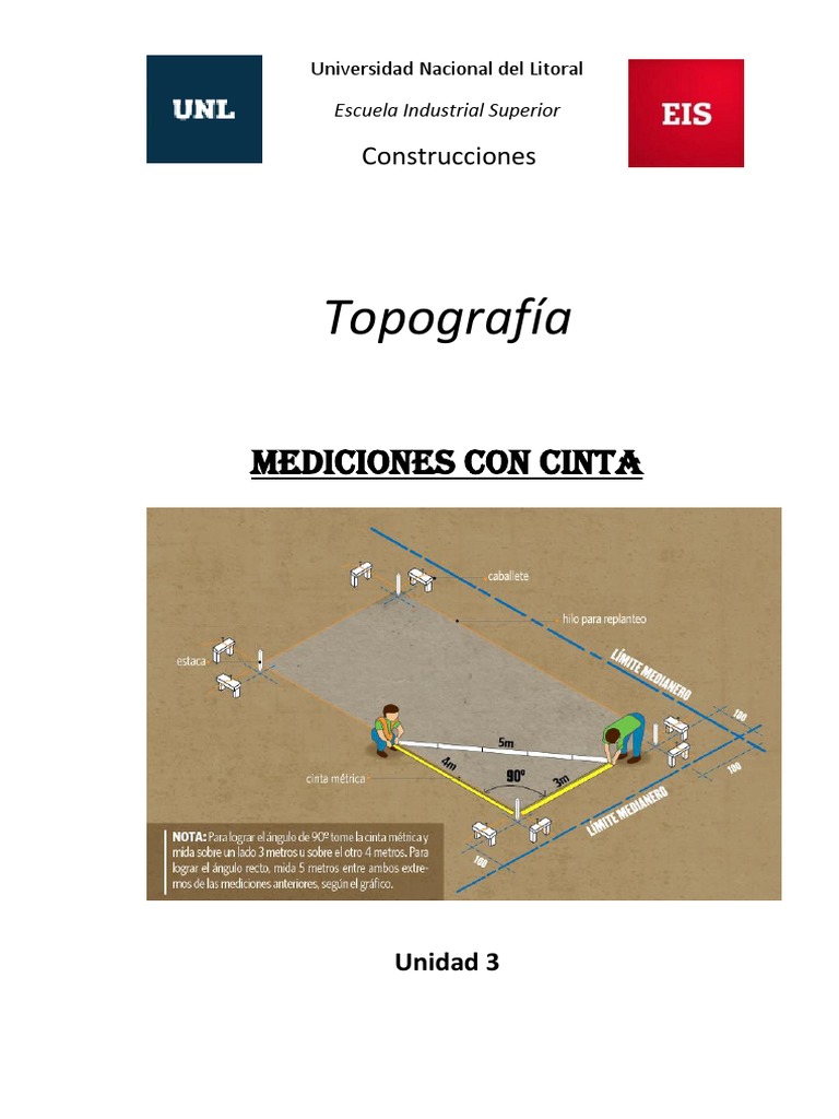 Mediciones Con Cinta - Topografía | PDF | Topografía | Triángulo