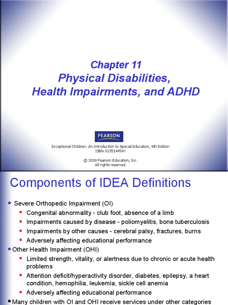 Physical Disabilities, Health Impairments, and ADHD | PDF | Disability ...