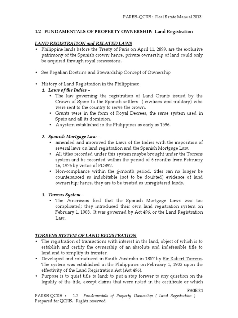 Land Registration | Download Free PDF | Easement | Title (Property)