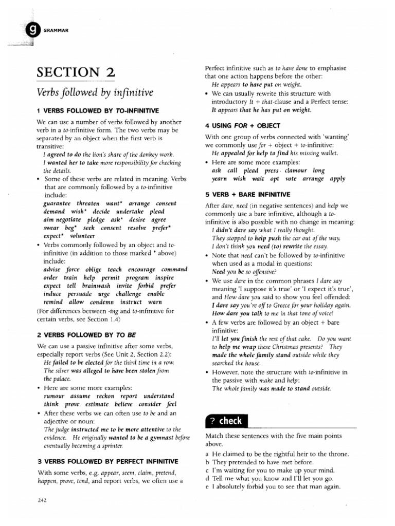 Lesson 5 Grammar - Verbs Patterns 2 | PDF