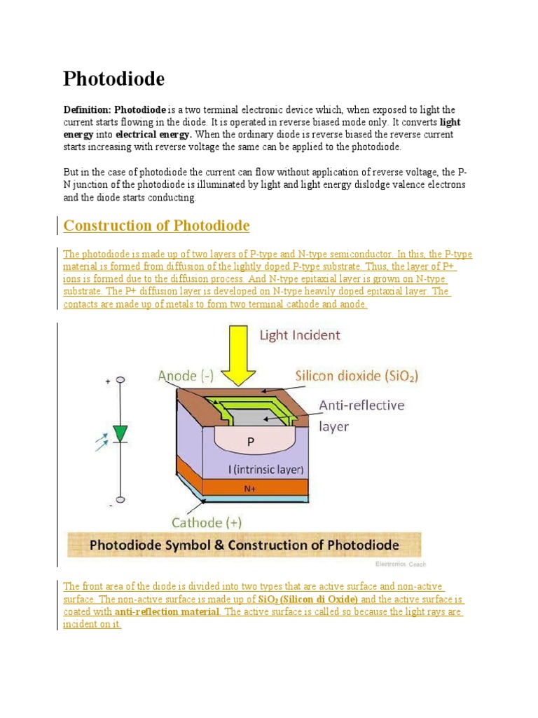 Photodiode Construction