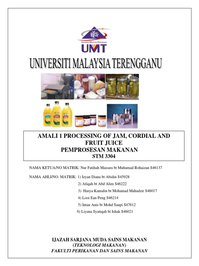 Food Processing Lab 1 | PDF | Orange Juice | Fruit Preserves