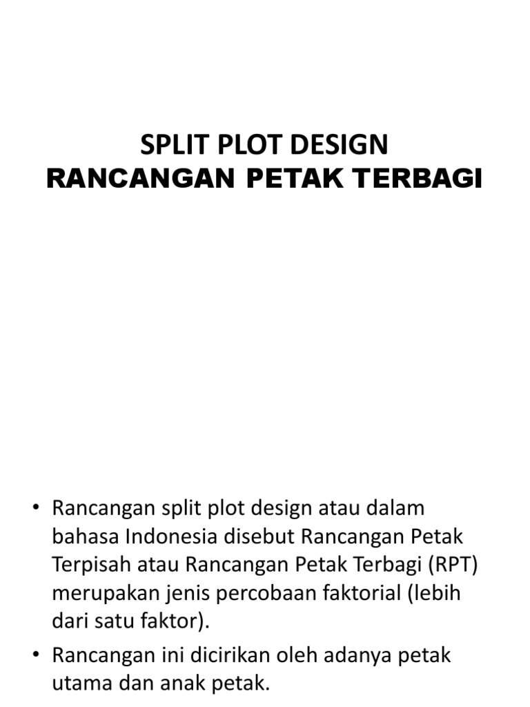 Split Plot Design | PDF