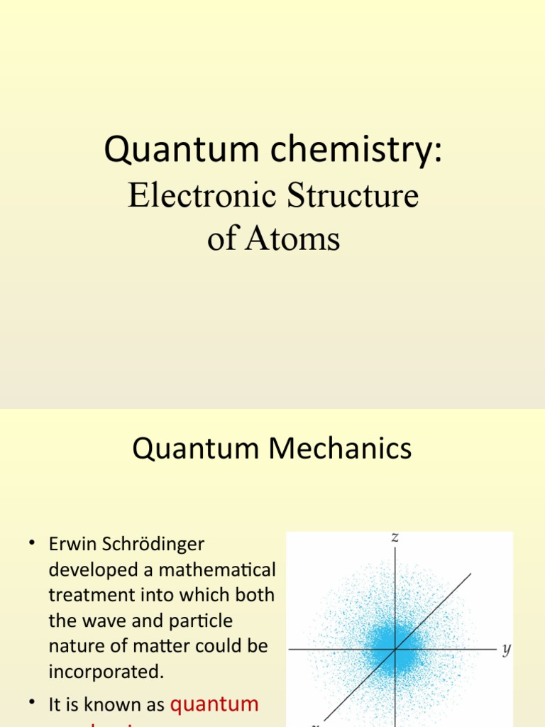 Quantum Chemistry | PDF | Atomic Orbital | Quantum Mechanics