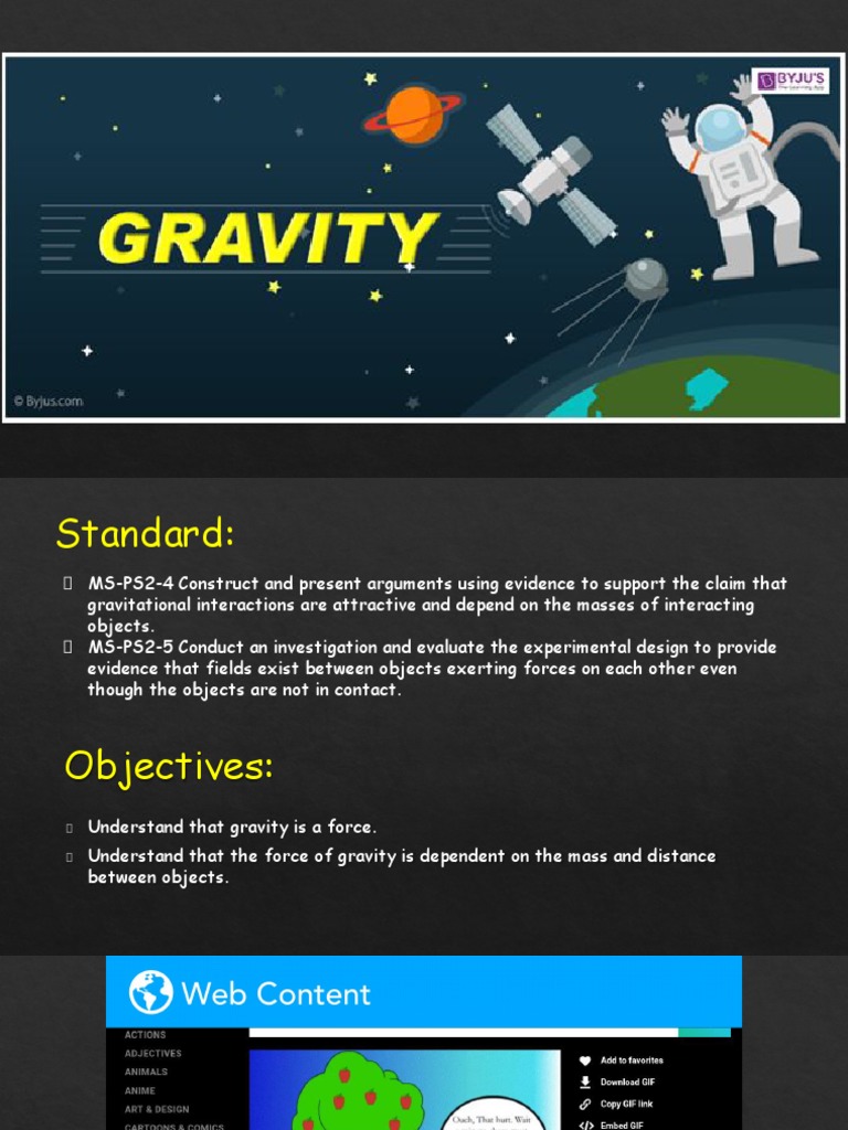 Gravity Mind Map | PDF