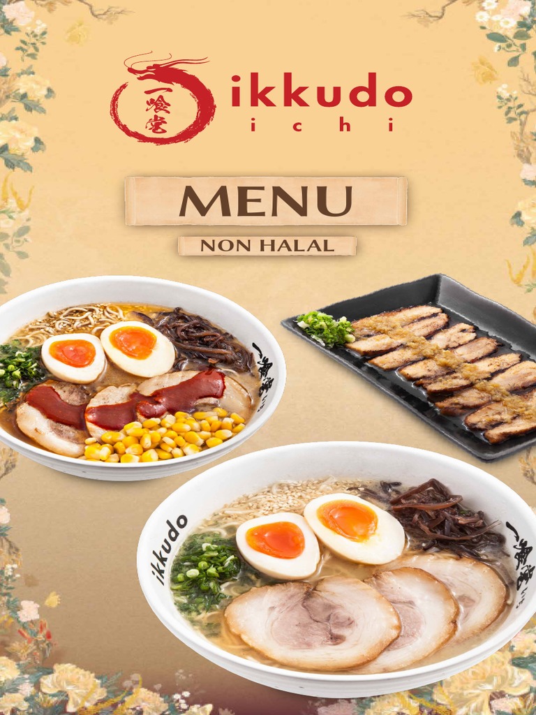Ikkudo Ramen Menu and Prices | PDF | Ramen | Cuisine