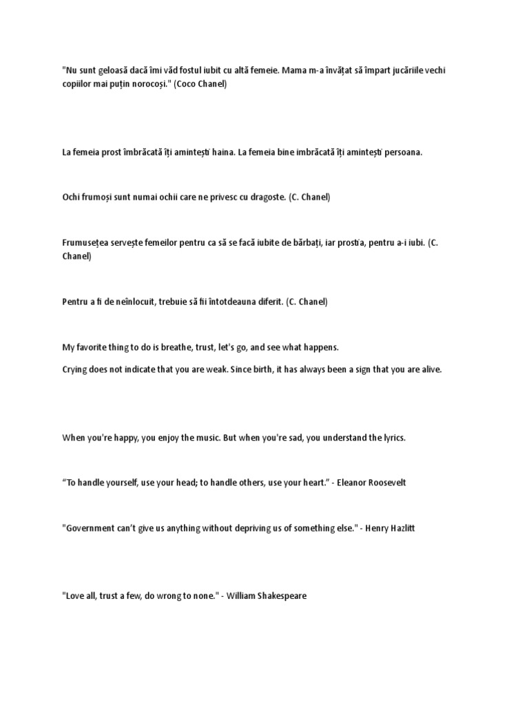 Diverse (Citate, Link-Uri, Statusuri, Glume Etc.) | PDF