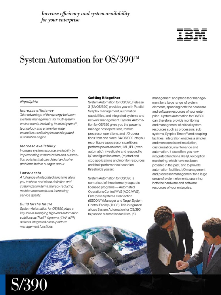 Os390 System Automation | PDF | Graphical User Interfaces | Automation