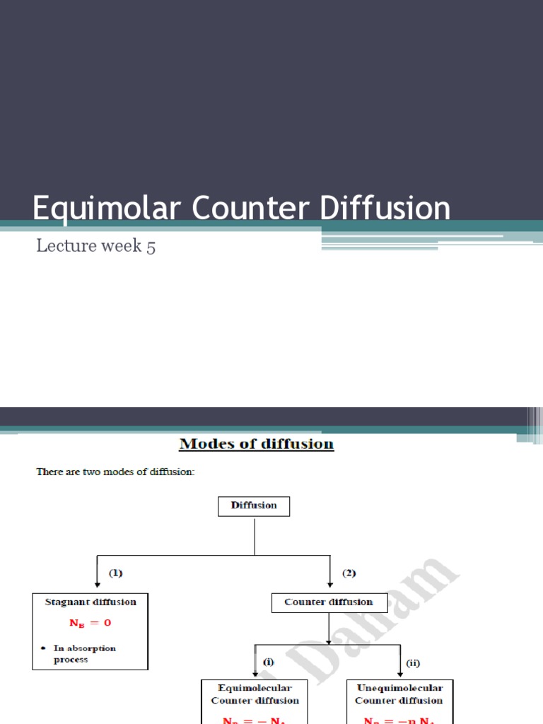 Equimolar Counter Diffusion: Lecture Week 5 | PDF | Diffusion | Combustion
