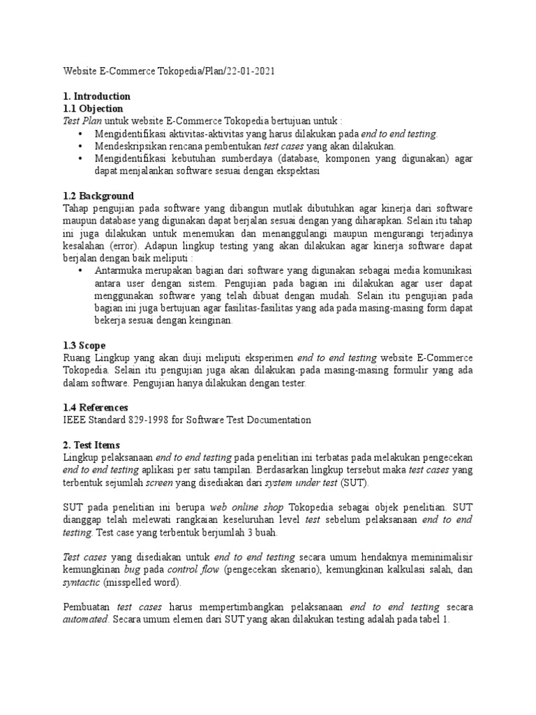 Dokumen Test - Case | PDF | Komputer