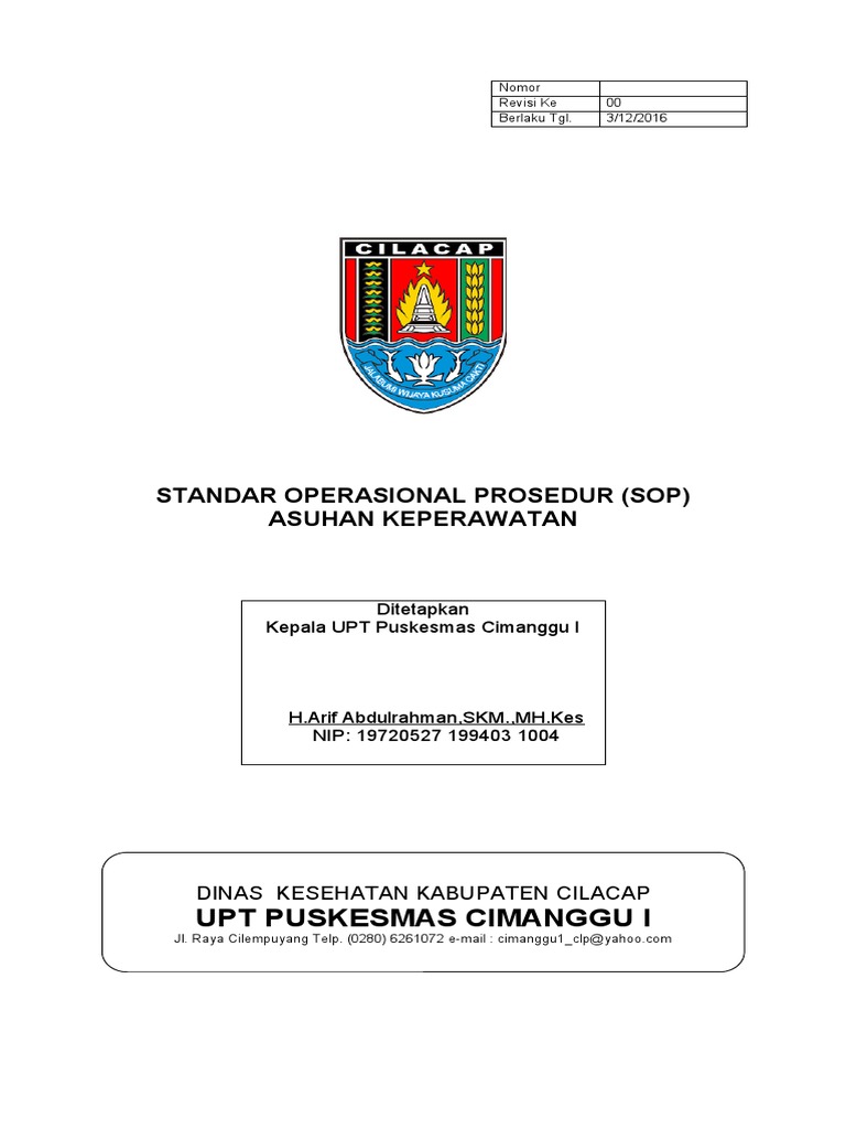 Cover Sop Asuhan Keperawatan | PDF
