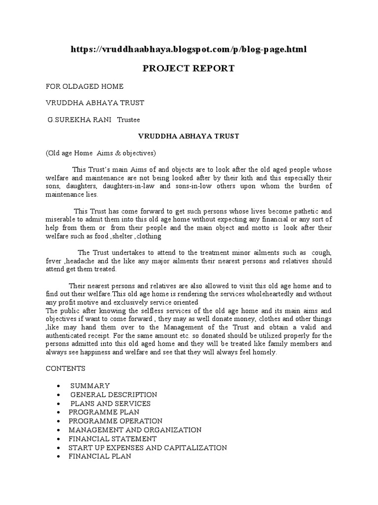 Old Age Home Project 2020 | PDF | Kitchen | Room