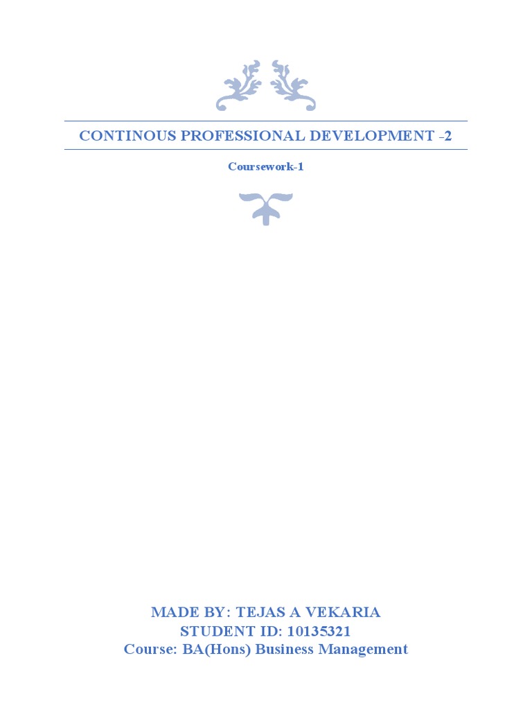 CPD Template | PDF | Entrepreneurship | Goal